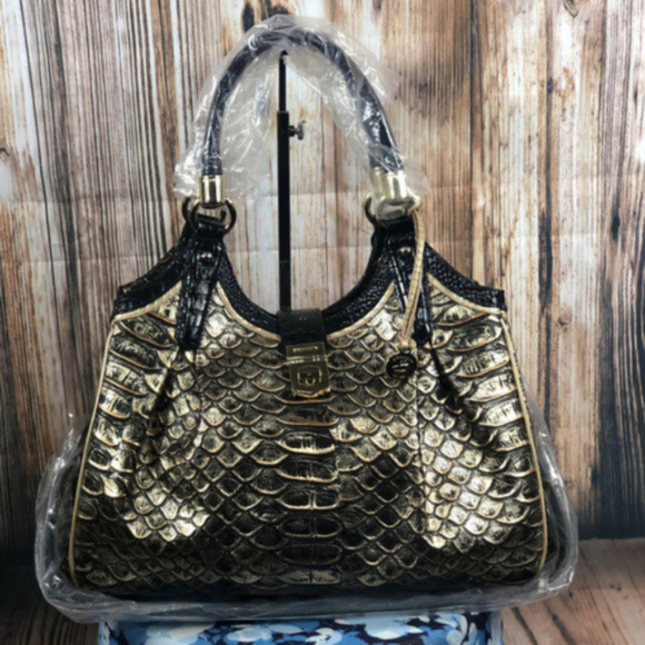 Brahmin | Bags | Brahmin Slate Caravel Elisa Bag Satchel Nwt | Poshmark